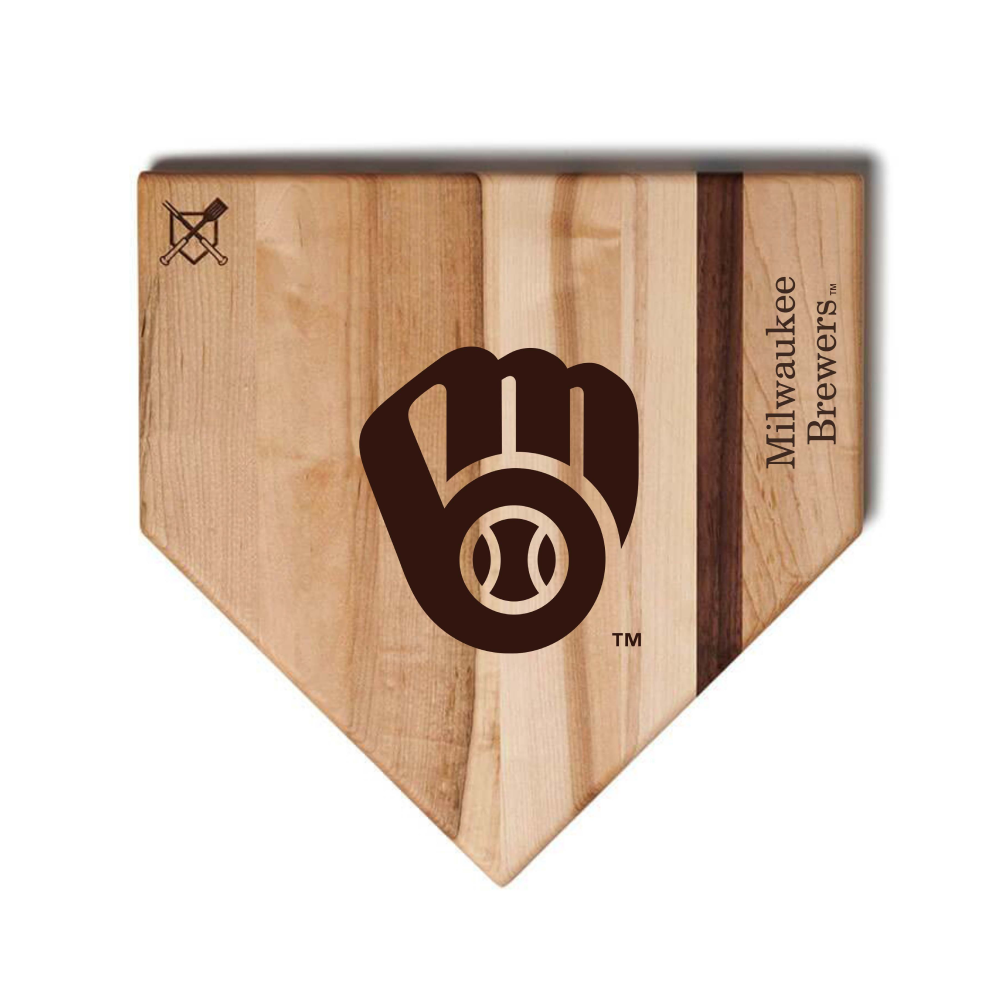 Milwaukee Brewers Home Plate Cutting Boards | Multiple Sizes | Multipl ...