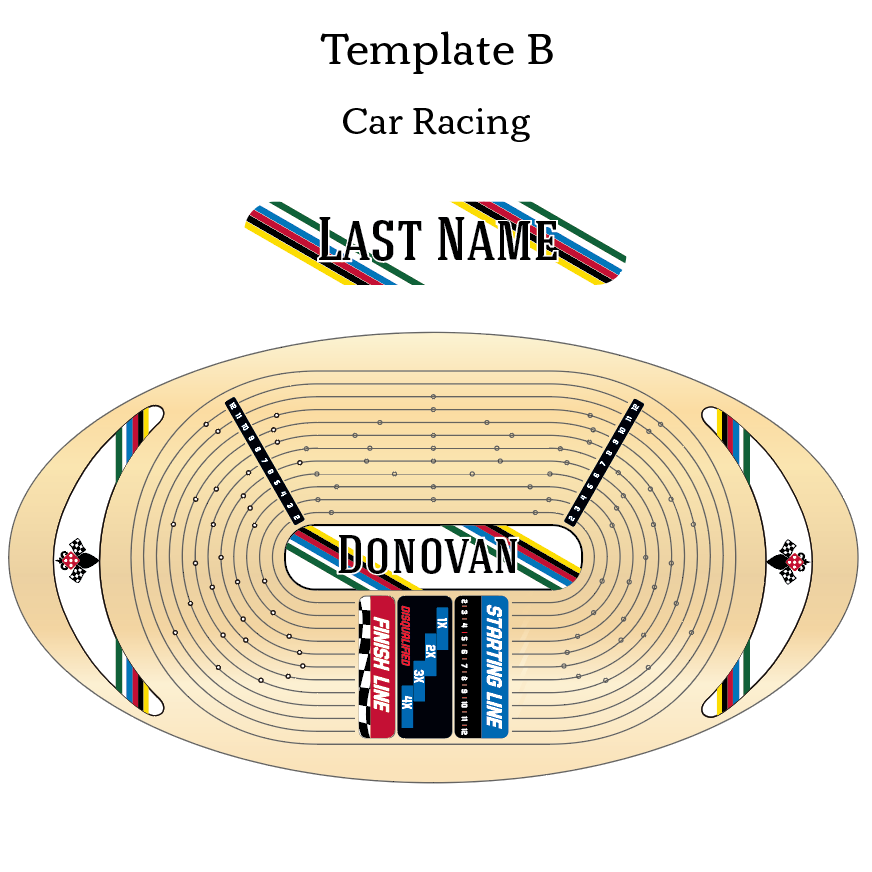 Custom Oval Horseracing Game-Maple – Across The Board Game