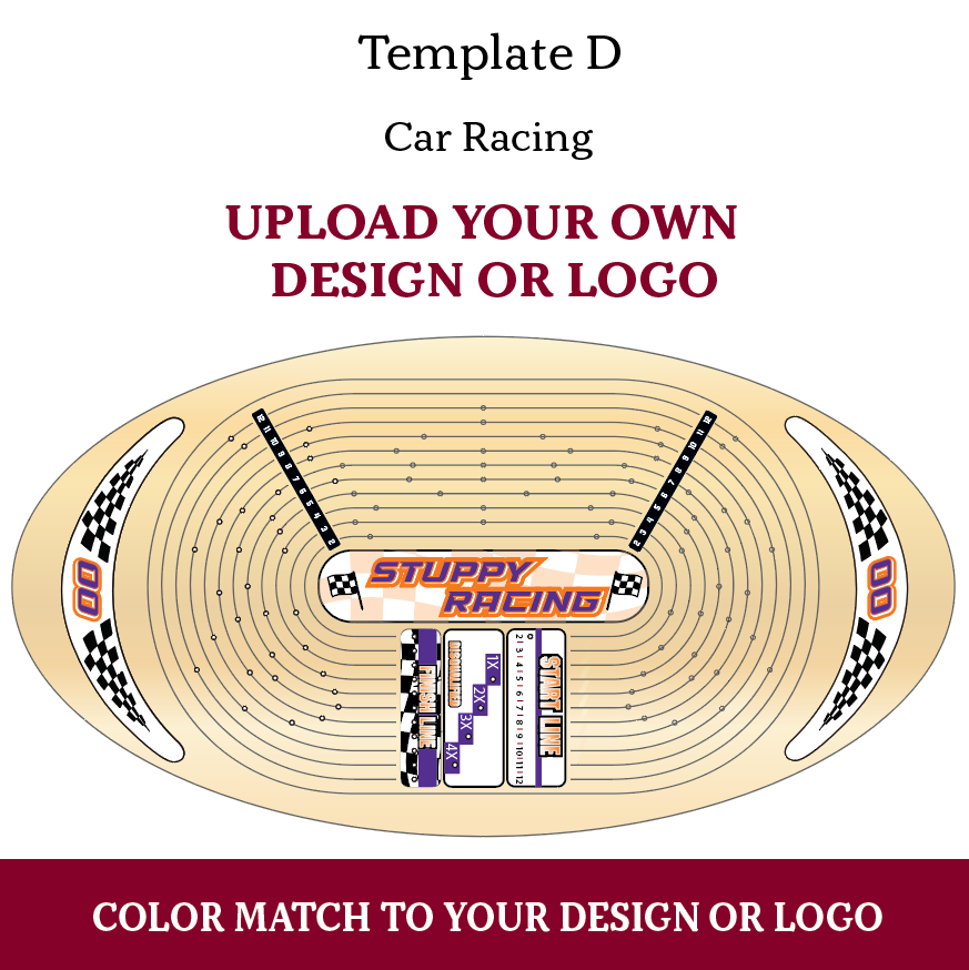 Custom Oval Horseracing Game-Maple – Across The Board Game